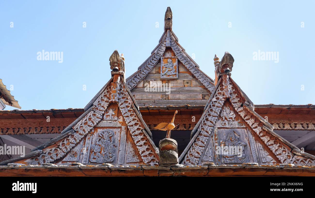 View of Wooden Architecture of Narayan Nagini Temple, Kalpa, Kinnaur ...