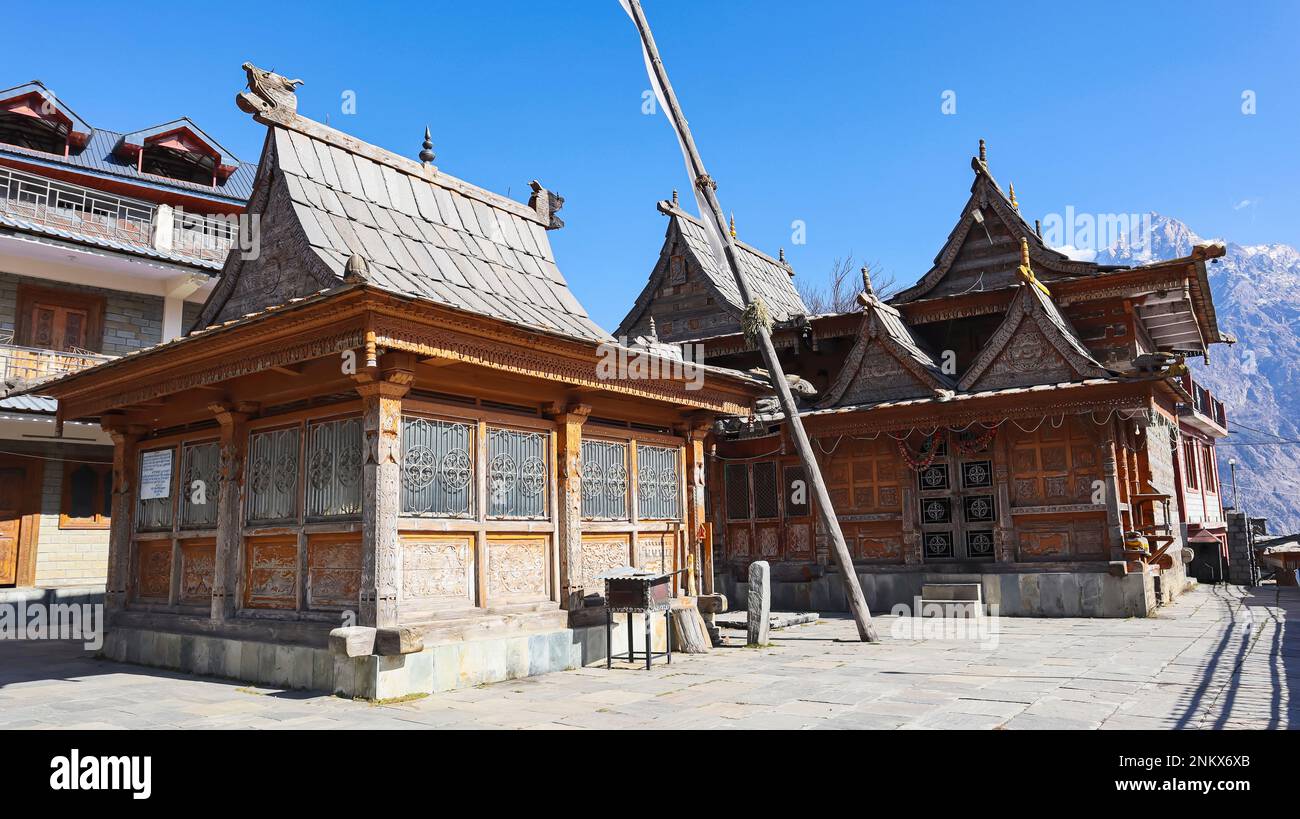Wooden Architecture of Narayan Nagini Temple, Kalpa, Kinnaur, Himachal ...
