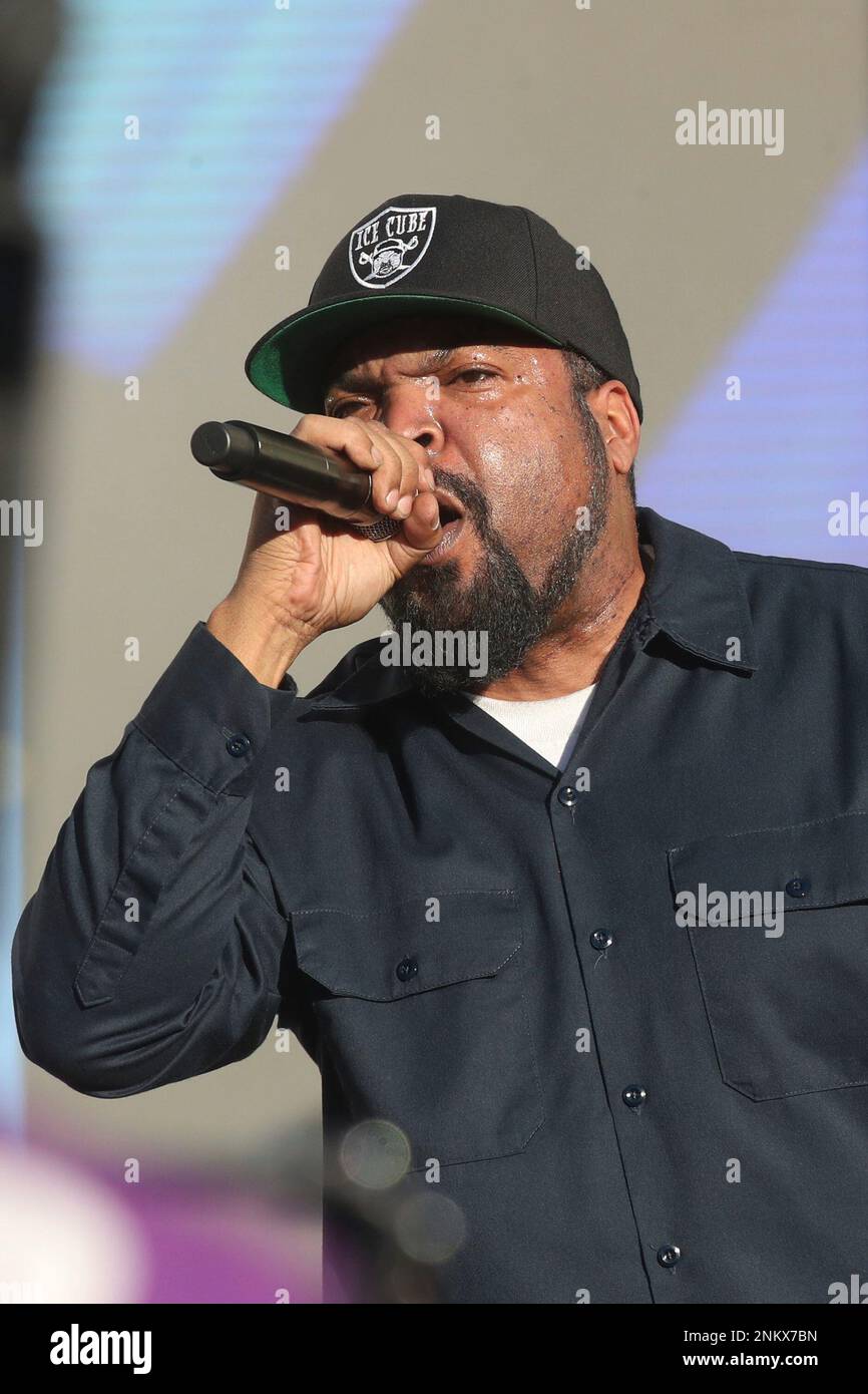 LOS ANGELES, CA - FEBRUARY 06: Rapper Ice Cube performs a concert the ...