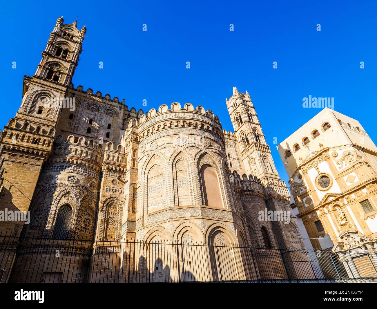 The NE facade of Palermo Cathedral - Sicily, Italy Stock Photo - Alamy
