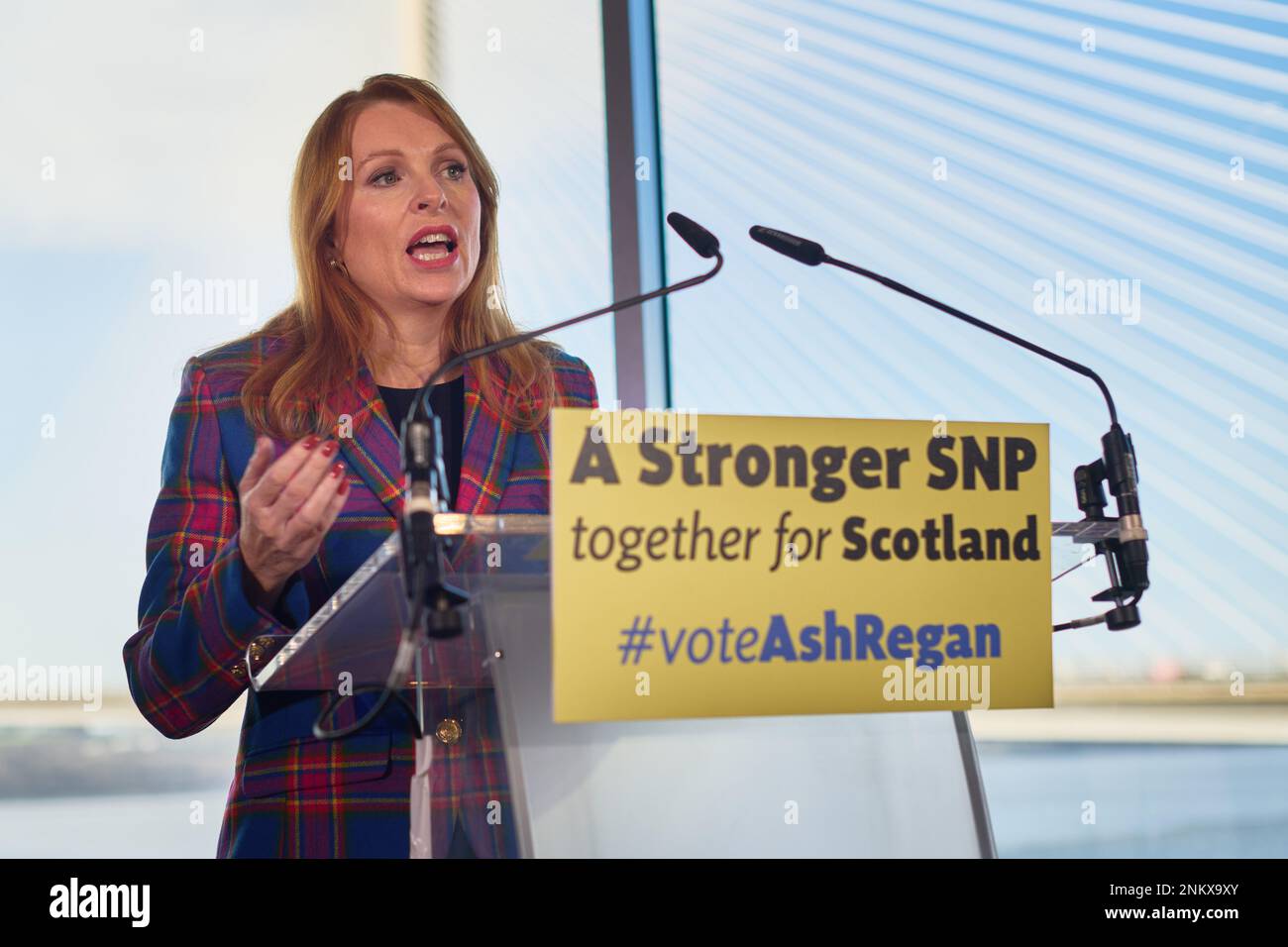 Edinburgh Scotland, UK 24 February 2023. Ash Regan in North Queensferry ...