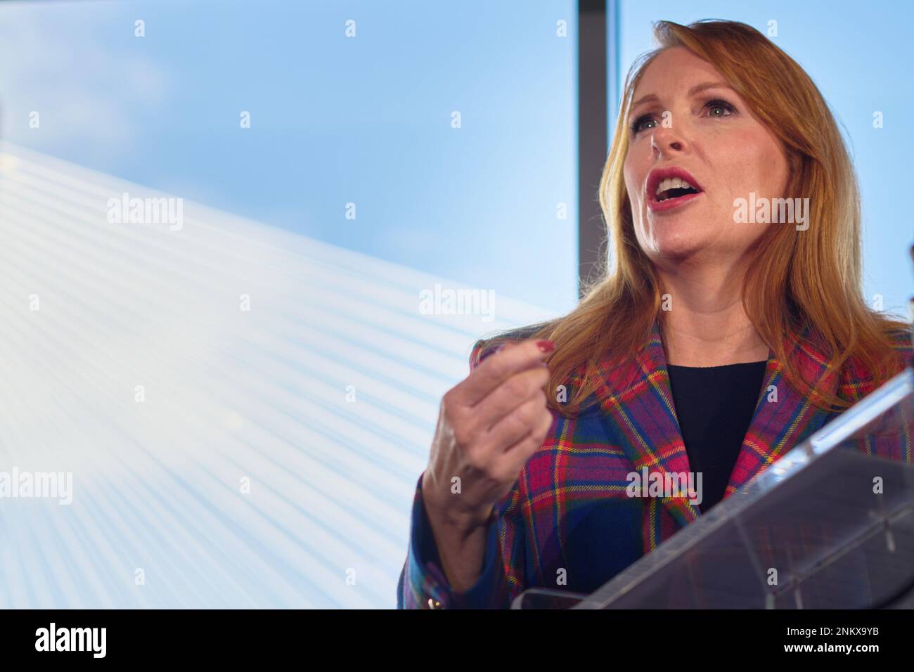 Edinburgh Scotland, UK 24 February 2023. Ash Regan in North Queensferry ...