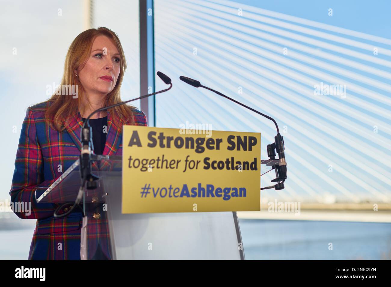 Edinburgh Scotland, UK 24 February 2023. Ash Regan in North Queensferry ...