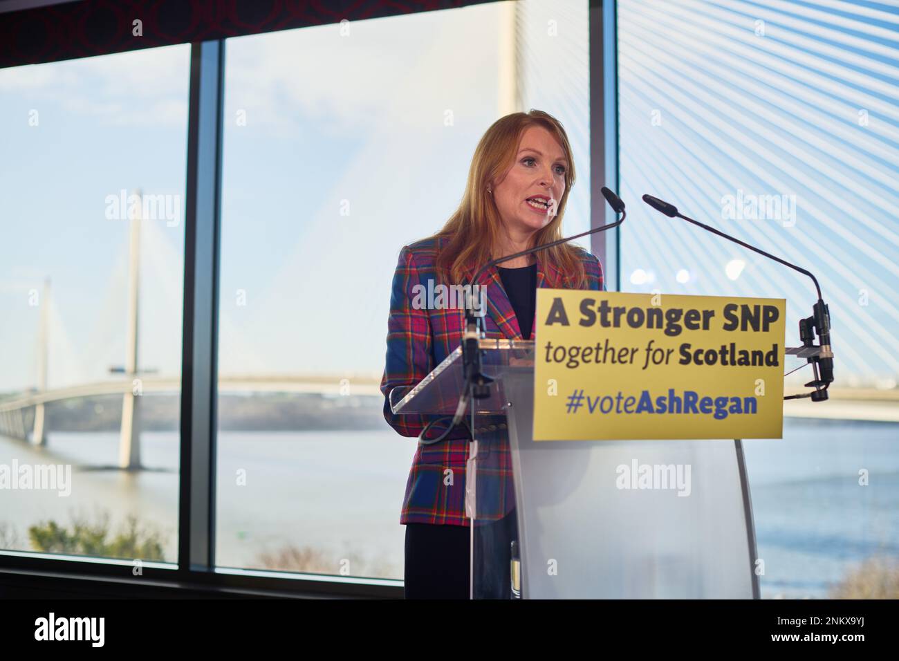 Edinburgh Scotland, UK 24 February 2023. Ash Regan in North Queensferry ...