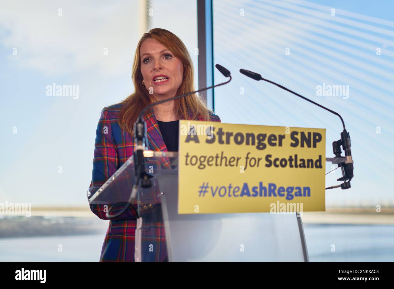 Edinburgh Scotland, UK 24 February 2023. Ash Regan in North Queensferry ...