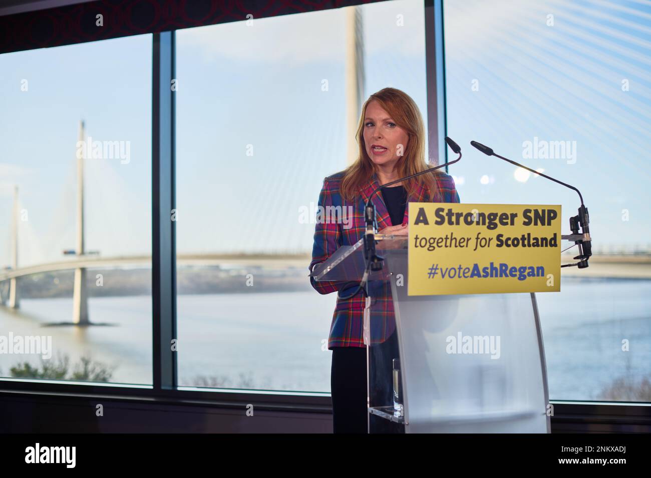 Edinburgh Scotland, UK 24 February 2023. Ash Regan in North Queensferry ...