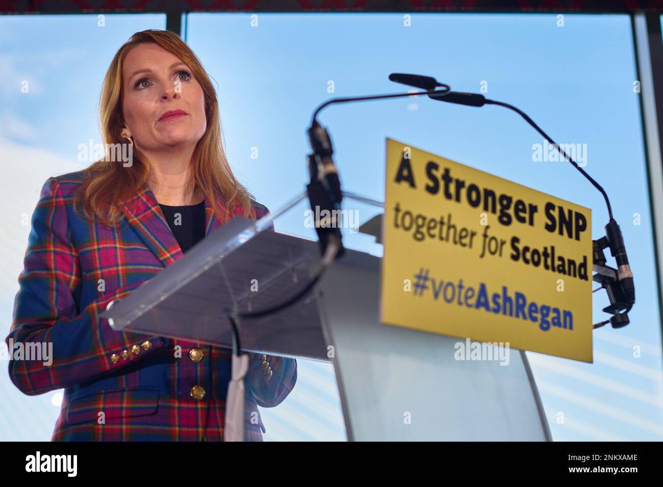 Edinburgh Scotland, UK 24 February 2023. Ash Regan in North Queensferry ...