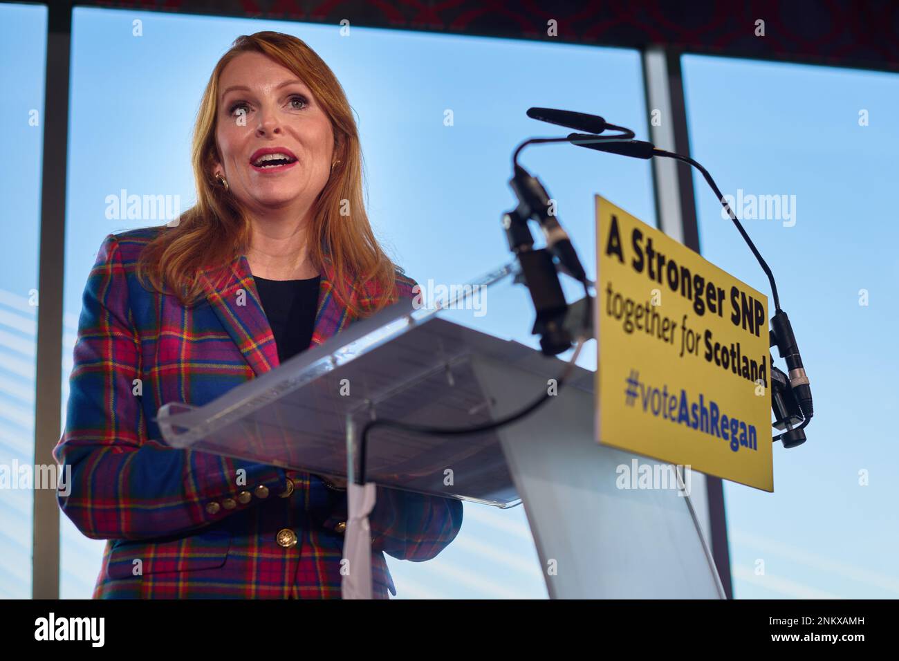 Edinburgh Scotland, UK 24 February 2023. Ash Regan in North Queensferry ...