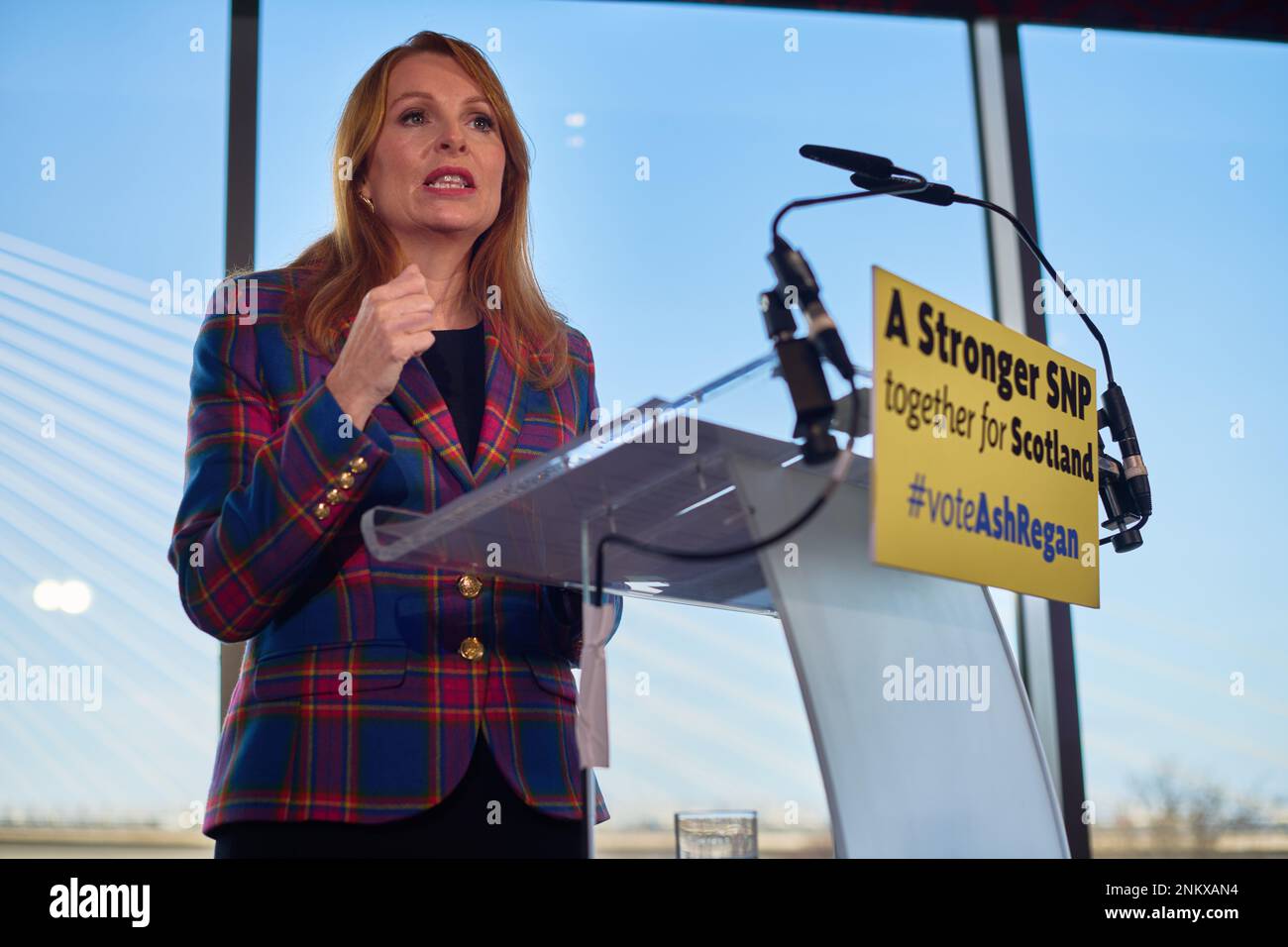 Edinburgh Scotland, UK 24 February 2023. Ash Regan in North Queensferry ...