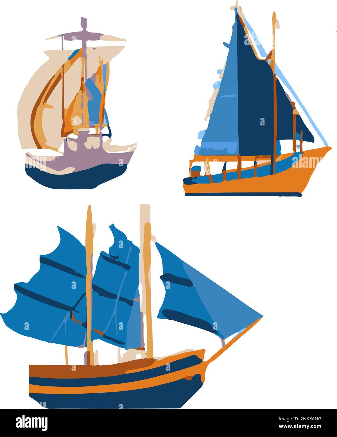 Asian ships Stock Vector Images - Alamy