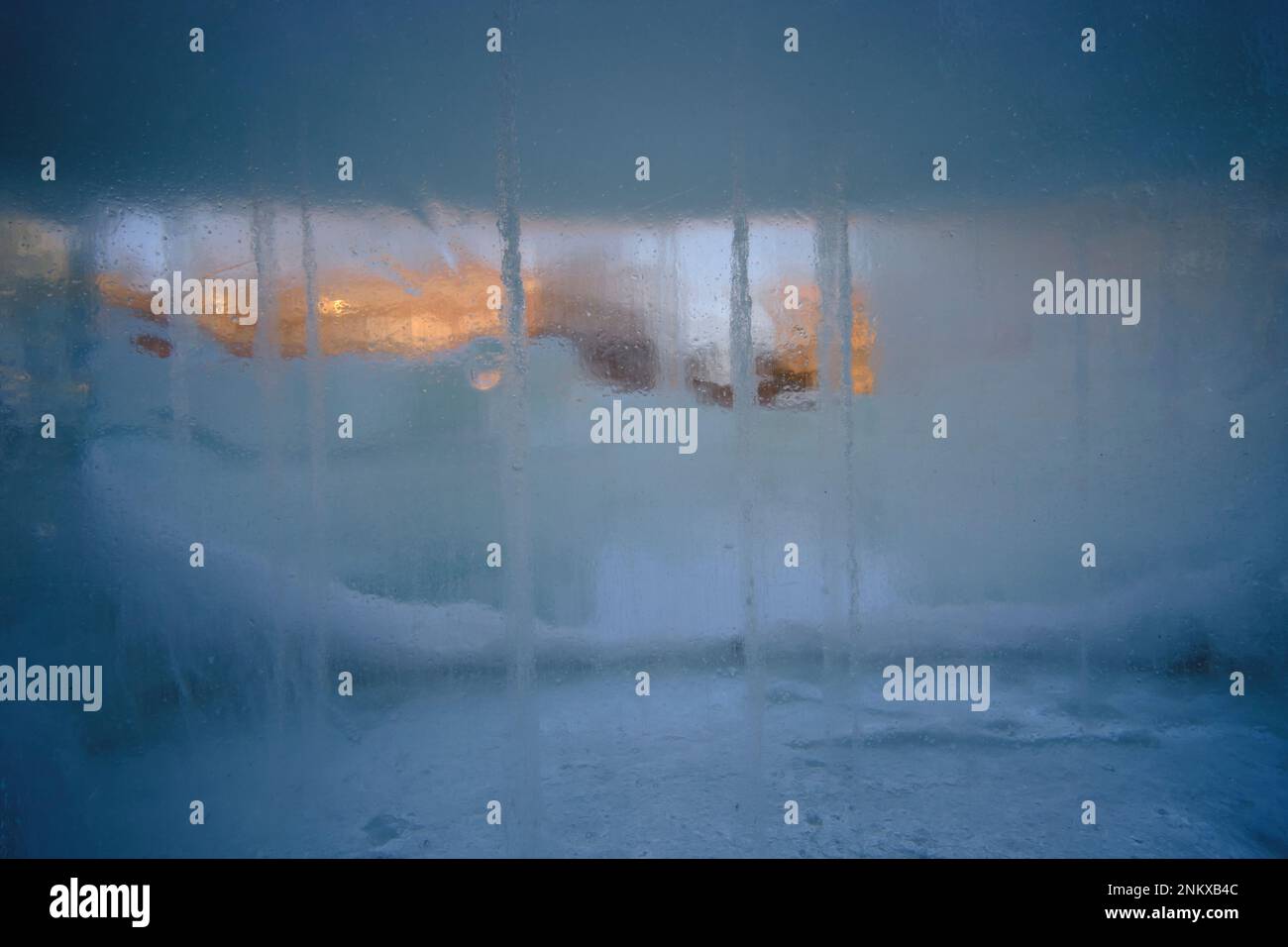 Icy texture and daylight breaking through ice Stock Photo - Alamy