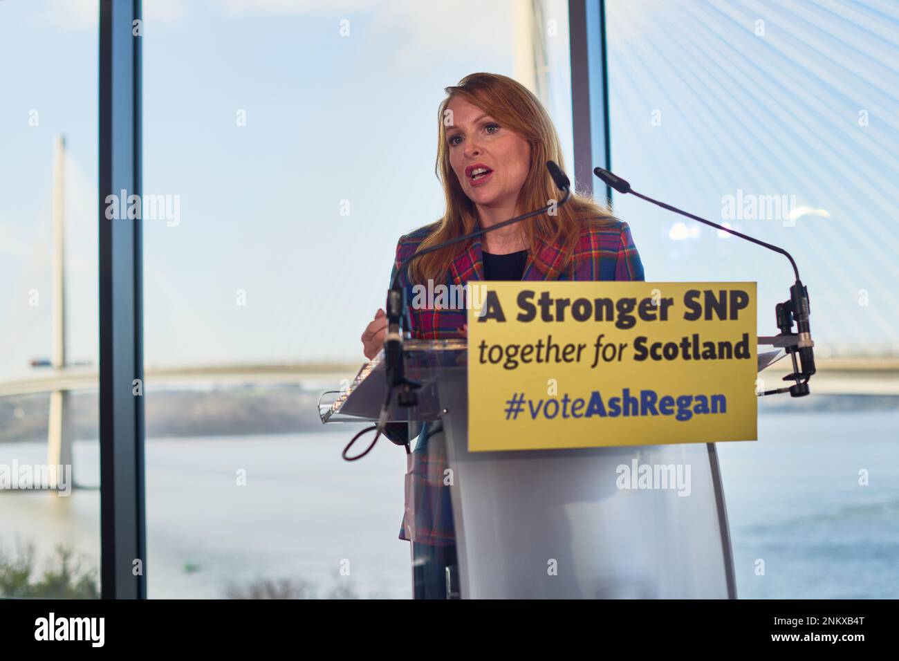 Edinburgh Scotland, UK 24 February 2023. Ash Regan in North Queensferry ...