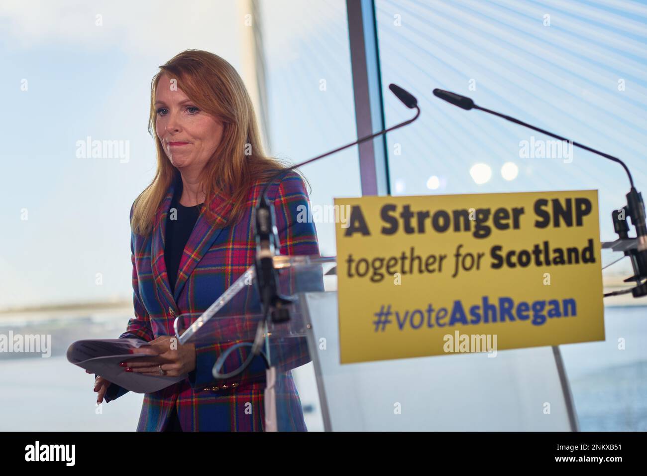 Edinburgh Scotland, UK 24 February 2023. Ash Regan in North Queensferry ...