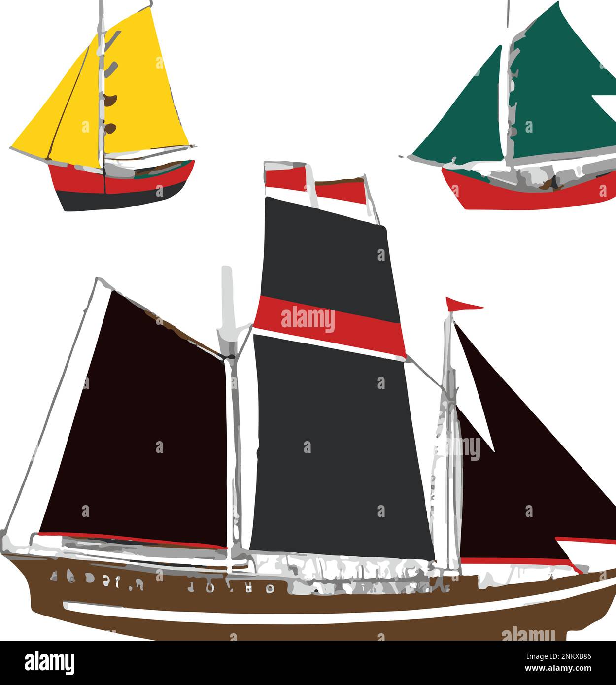 Tall sailing ships Stock Vector Images - Alamy