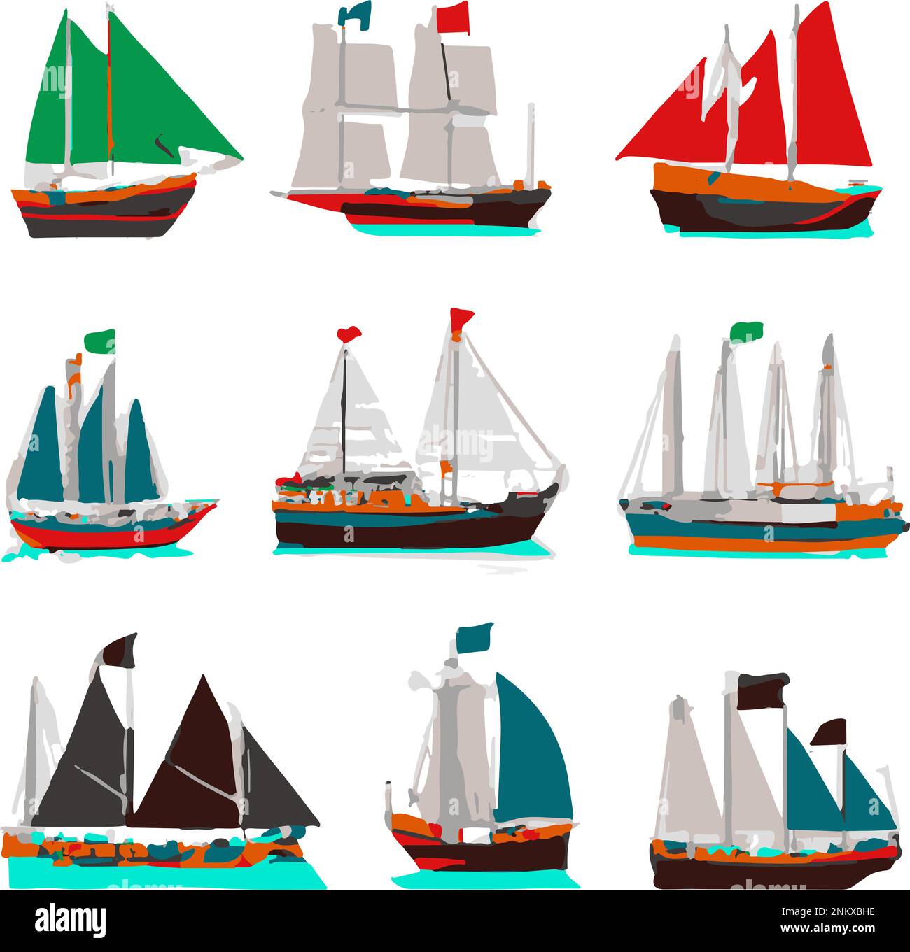 Sloops sailing vessels hi-res stock photography and images - Alamy
