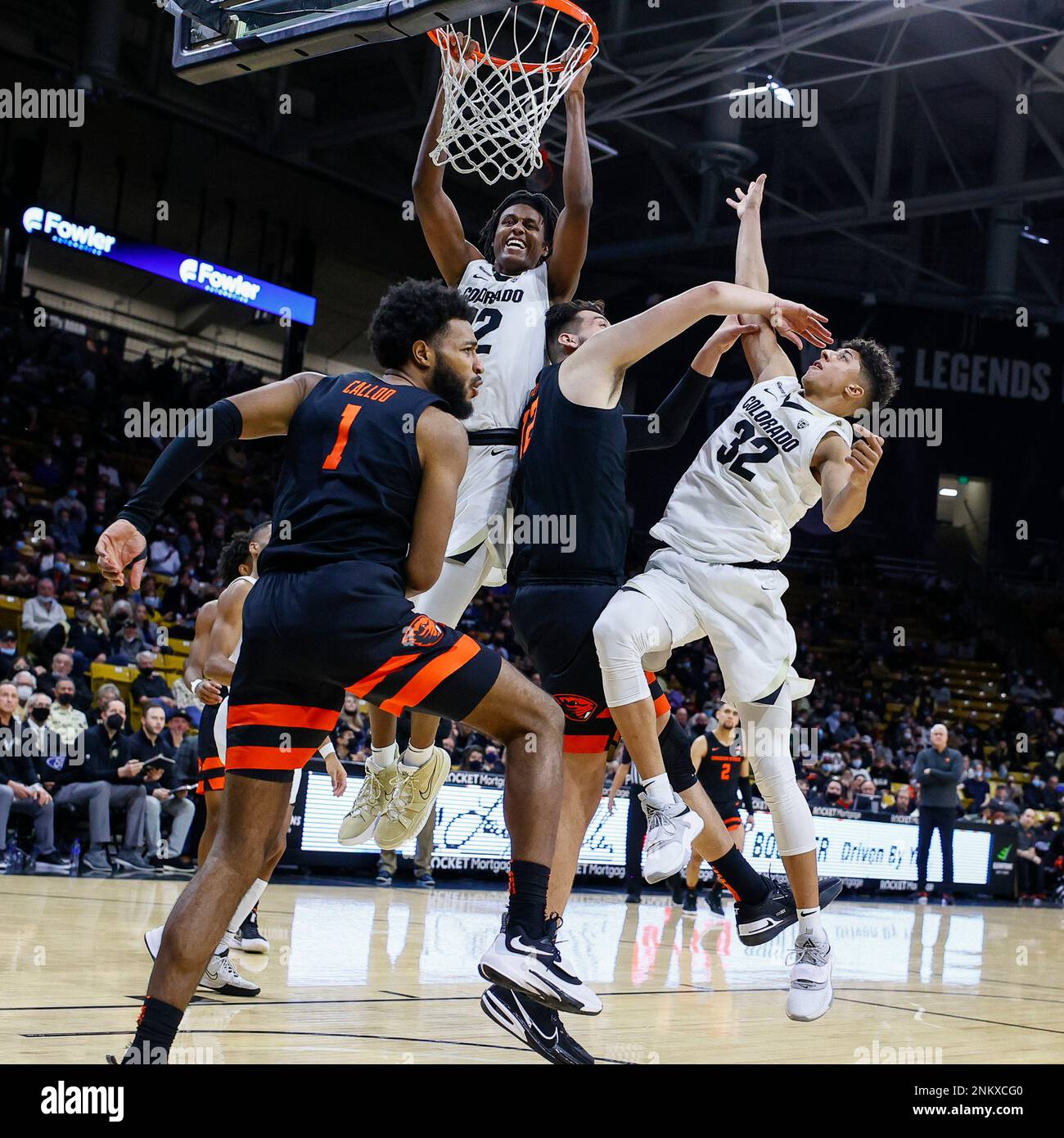 February 05, 2022: Oregon State Beavers center Roman Silva (12) tries ...