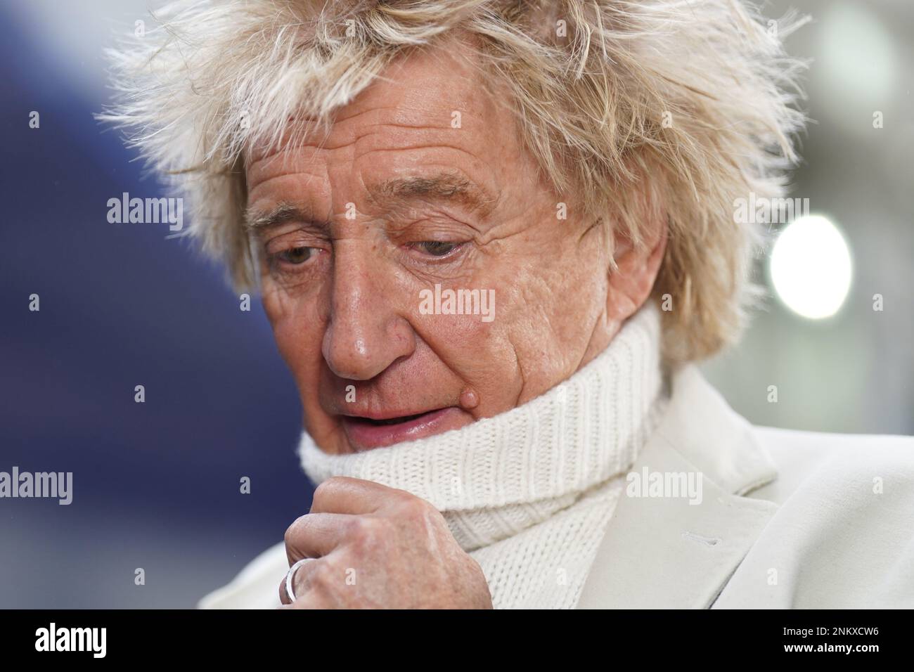Sir Rod Stewart during a visit to the Princess Alexandra Hospital in ...