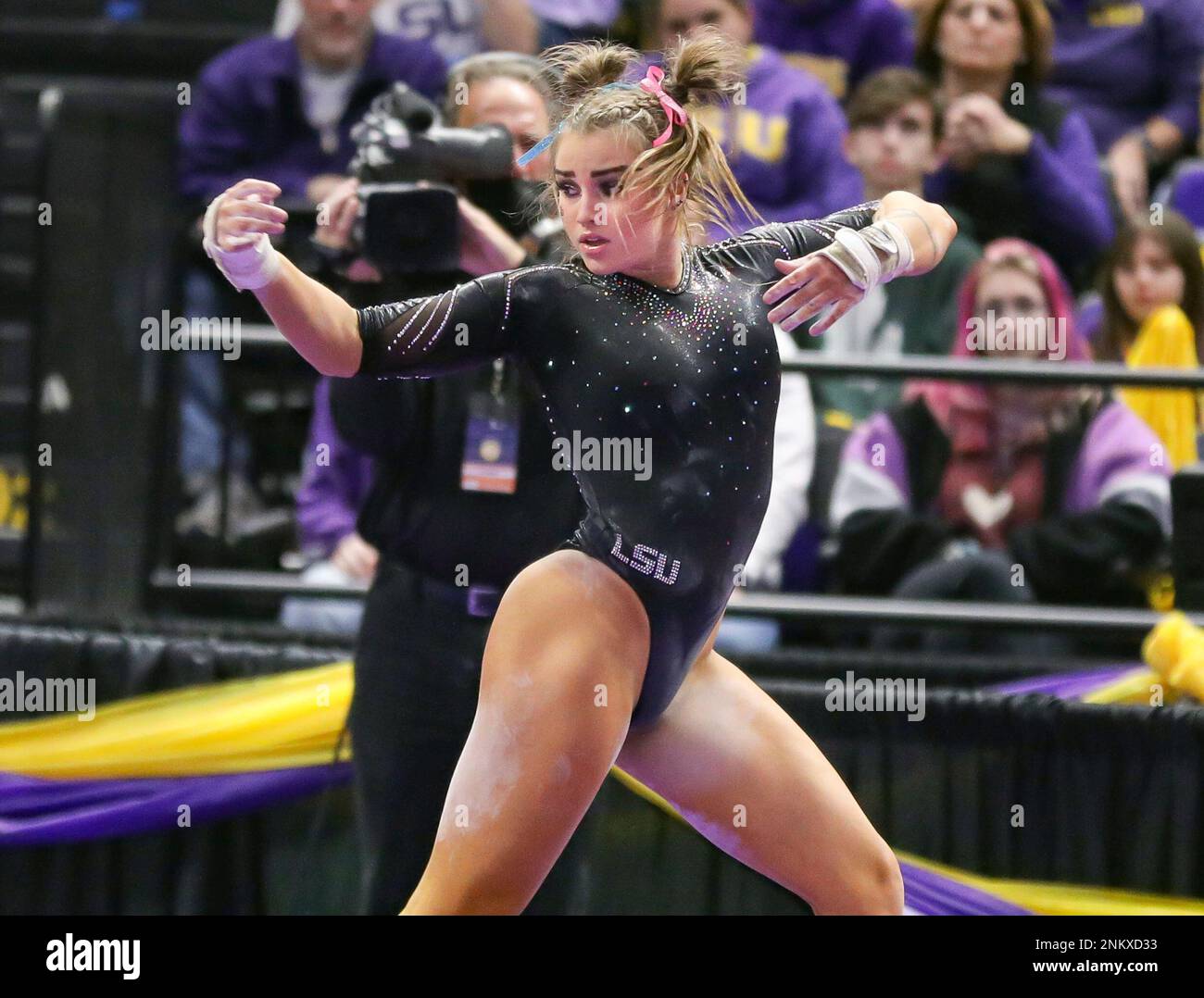 February 5, 2022: LSU's KJ Johnson performs her floor routine during ...
