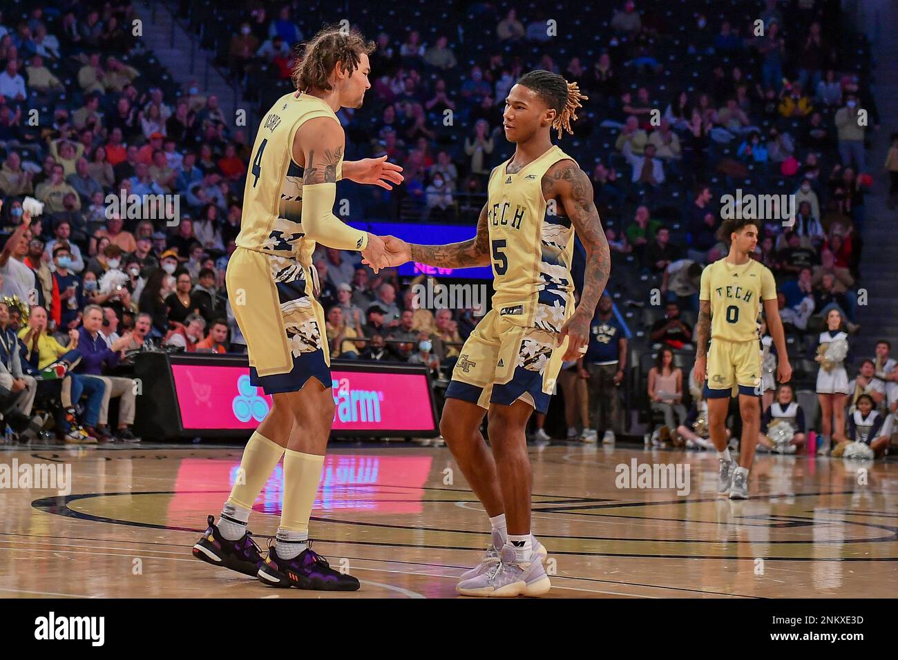 ATLANTA, GA – FEBRUARY 05: Georgia Tech guard Jordan Usher (4) and ...