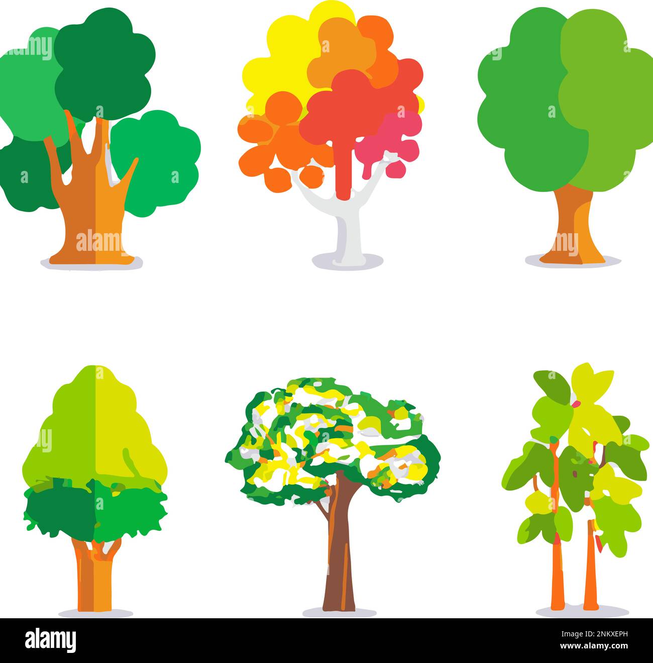 White oak group tree Stock Vector Images - Alamy