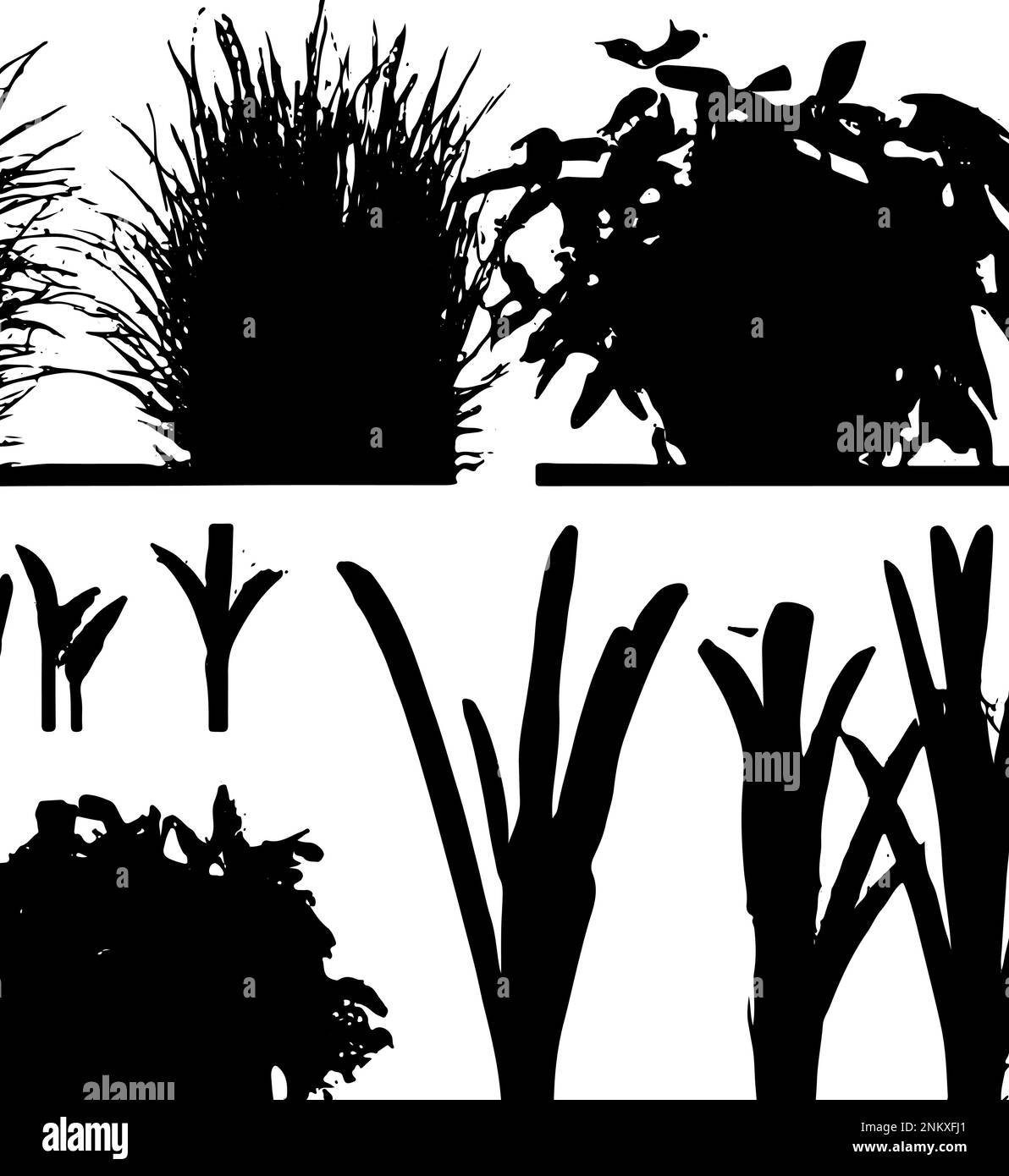 Grass field silhouette border hi-res stock photography and images - Alamy