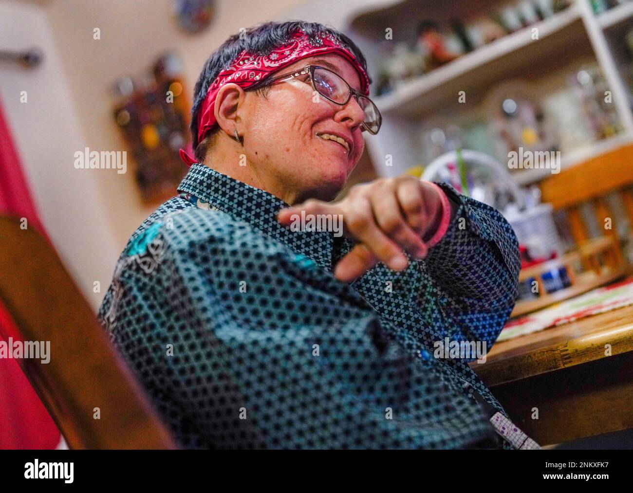 Shawnna Boyd sits at home in Albuquerque, N.M., on Jan. 28, 2022 ...