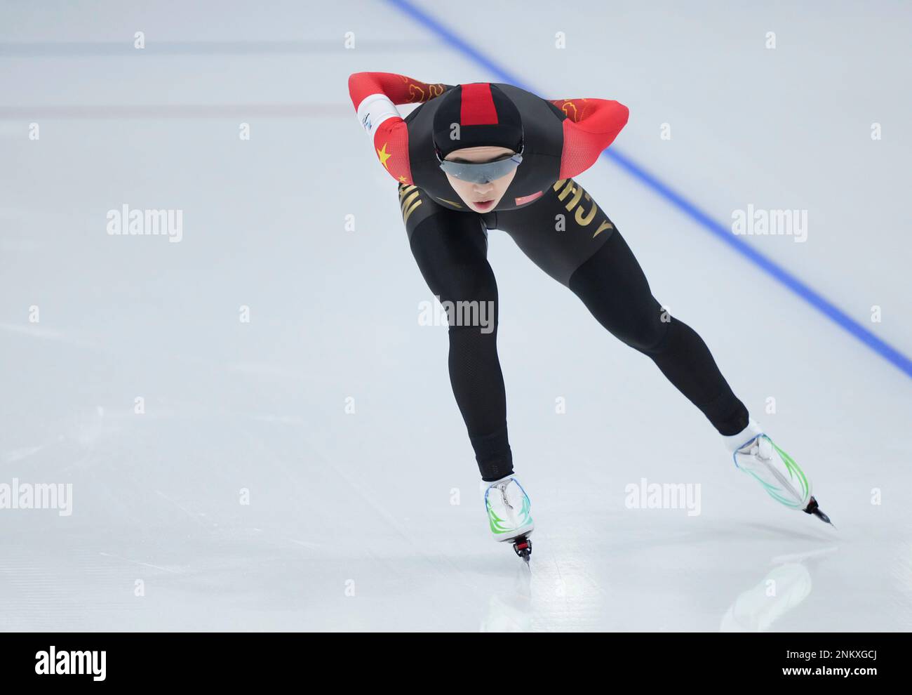 China's ADAKE Ahenaer competes in the Women's 3000m at National Speed ...