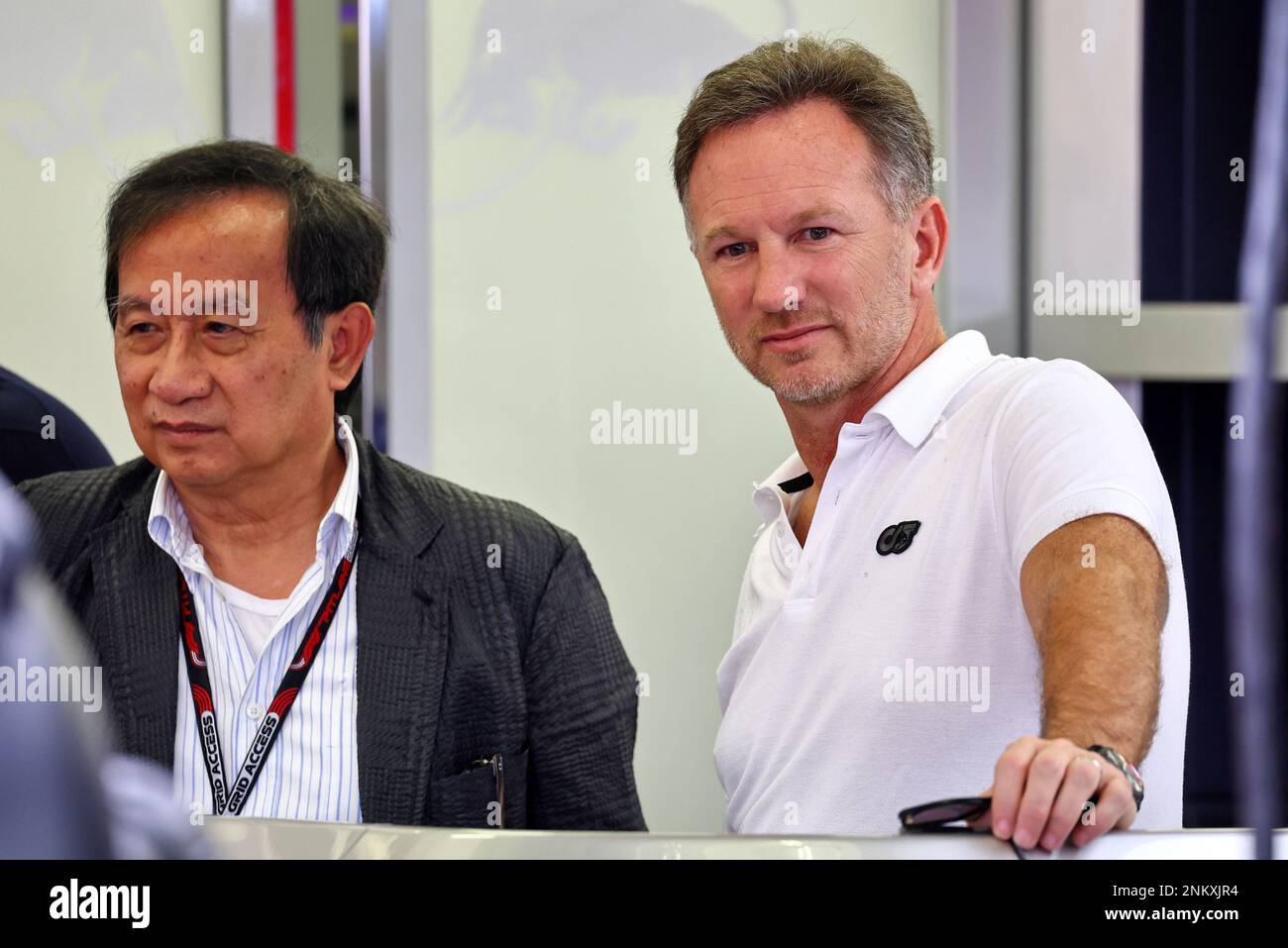 Sakhir, Bahrain, 24.02.2023. (L to R): Chalerm Yoovidhya (THA) Red Bull ...