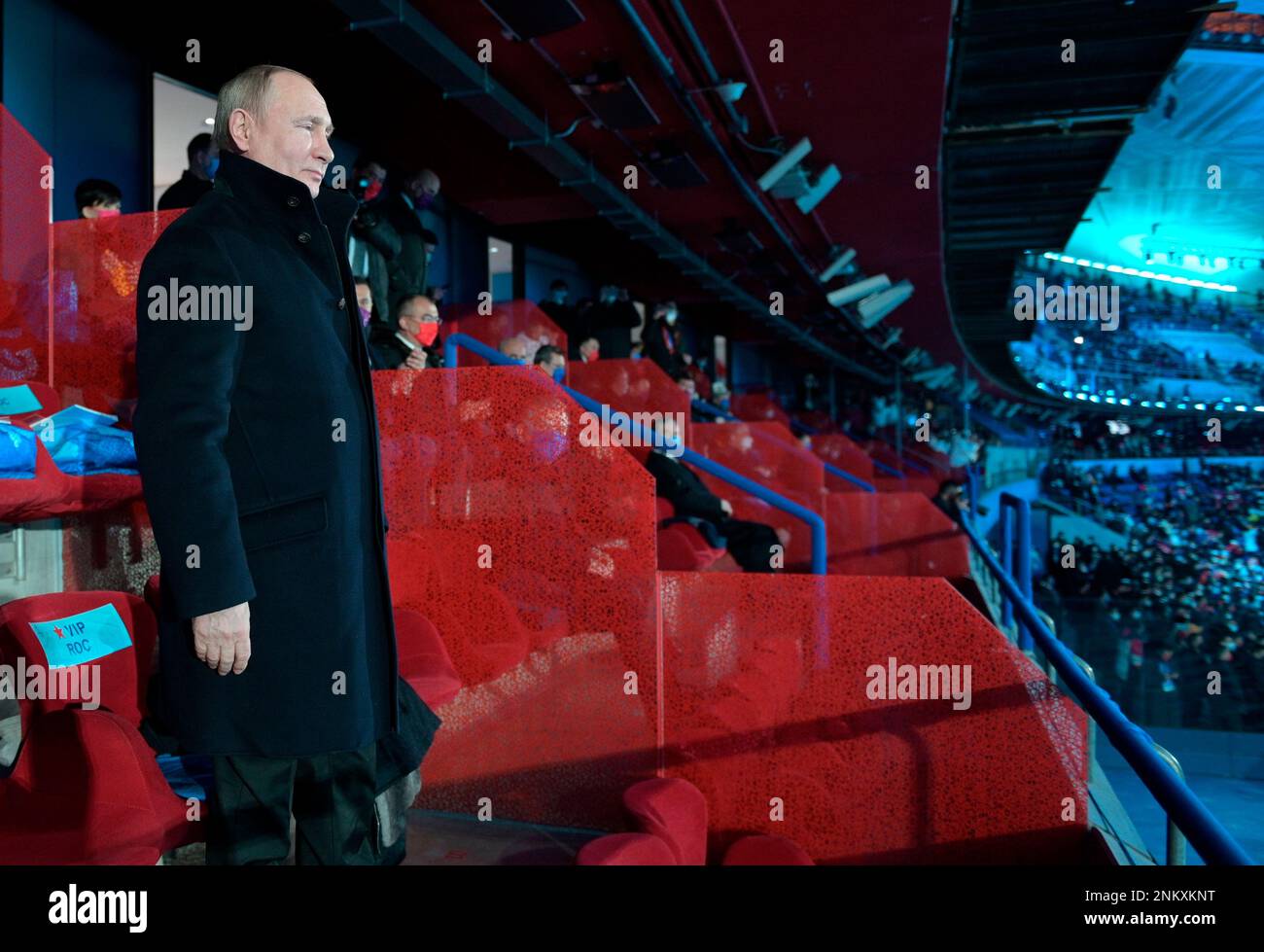 Russian President Vladimir Putin stands during the opening ceremony of ...