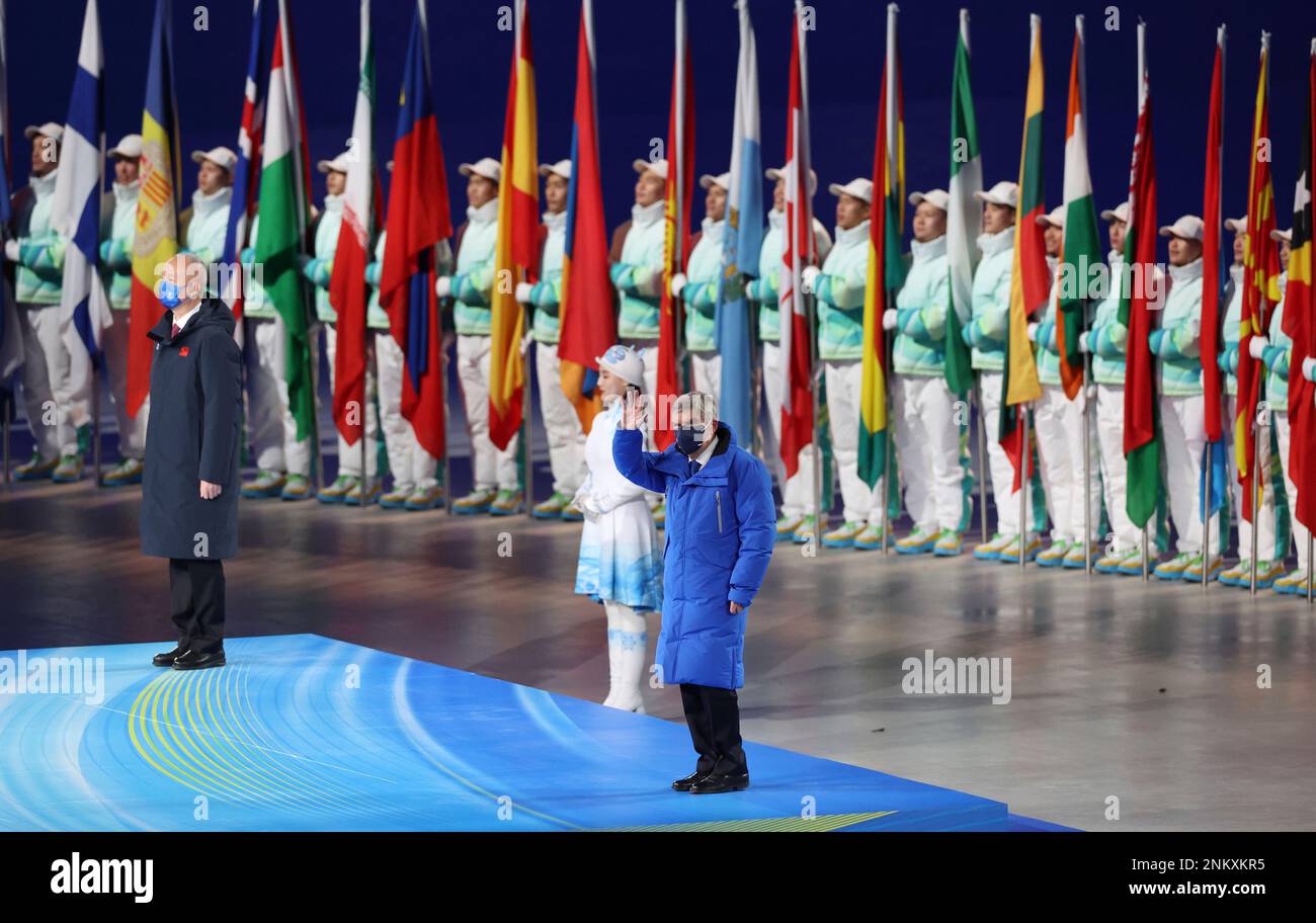 IOC President Thomas Bac attends the opening ceremony of Beijing ...