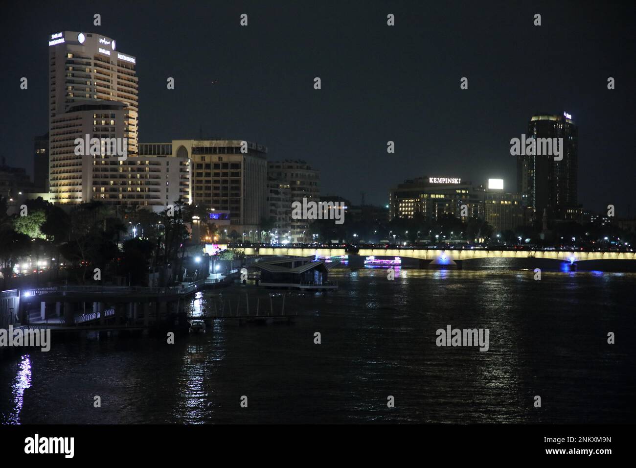 cairo from 6th of october bridge at night Stock Photo - Alamy