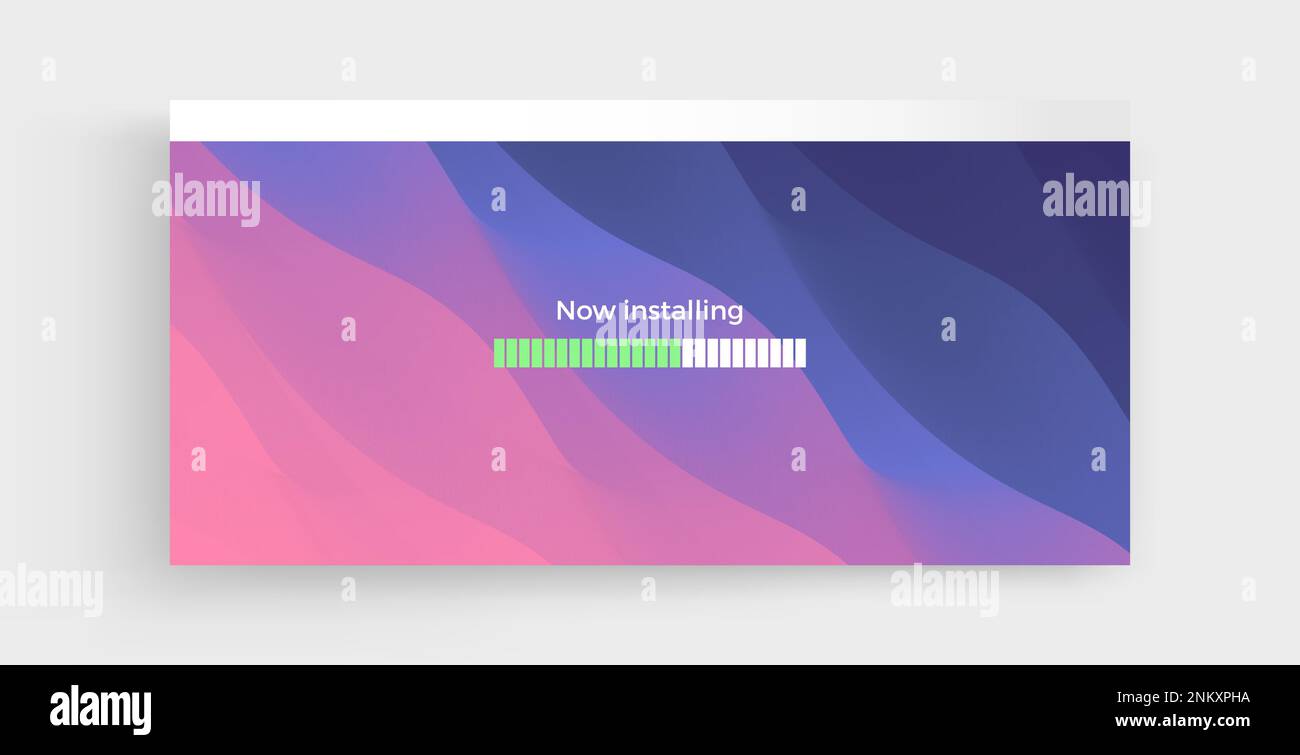 Loading Process Screen Installing App Or Software Progress Loading Bar Abstract Background