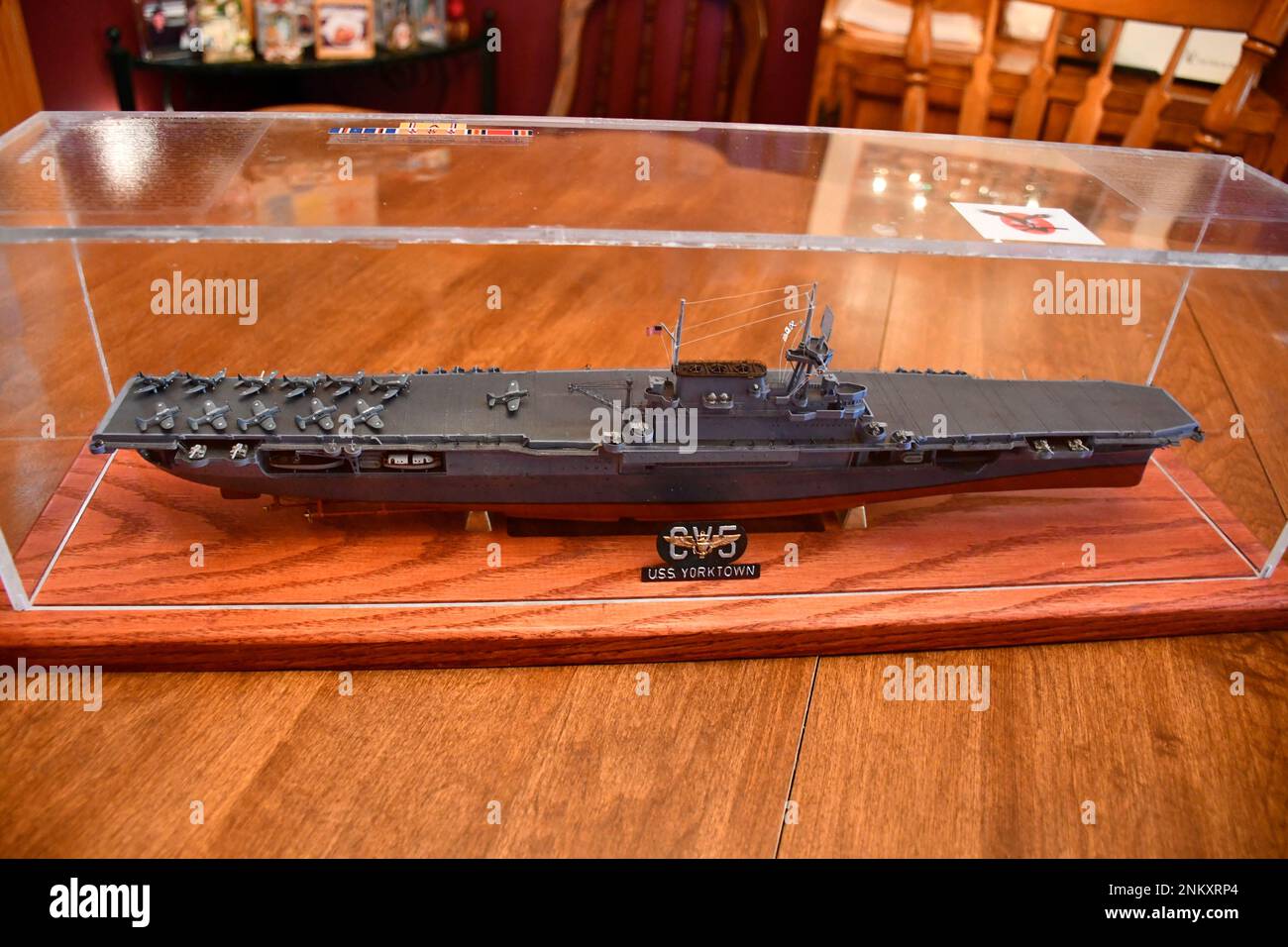 David Denny completed this replica model of the USS Yorktown, which his ...