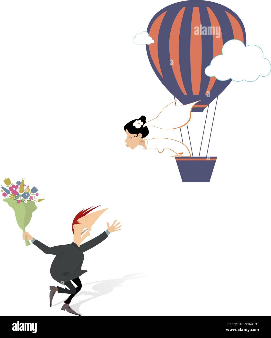 Runaway bride Stock Vector Images - Alamy