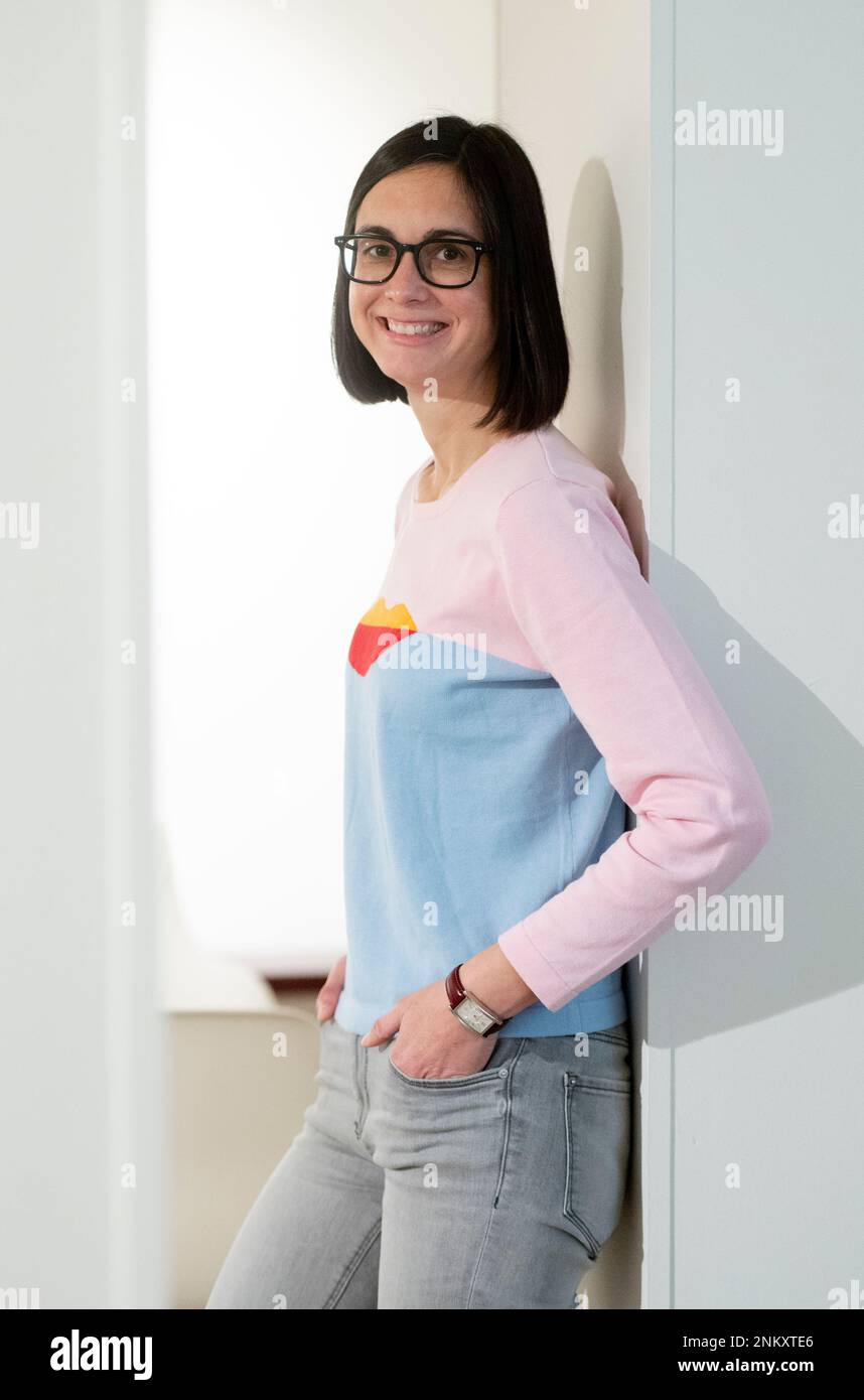 The writer Inés Martín Rodrigo poses after an interview with Europa ...