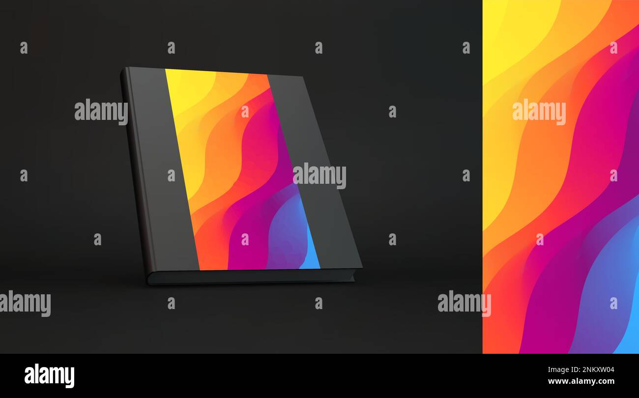 Abstract wavy background with color gradient. Trendy modern design ...