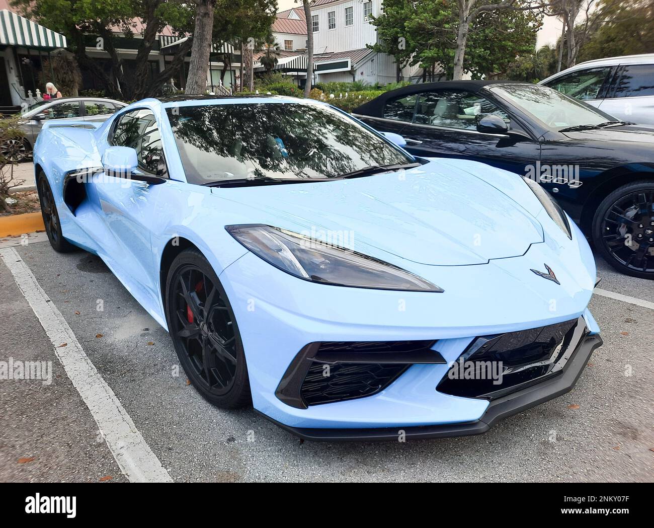 Los Angeles, California USA - April 19, 2021: blue Chevrolet Corvette ...