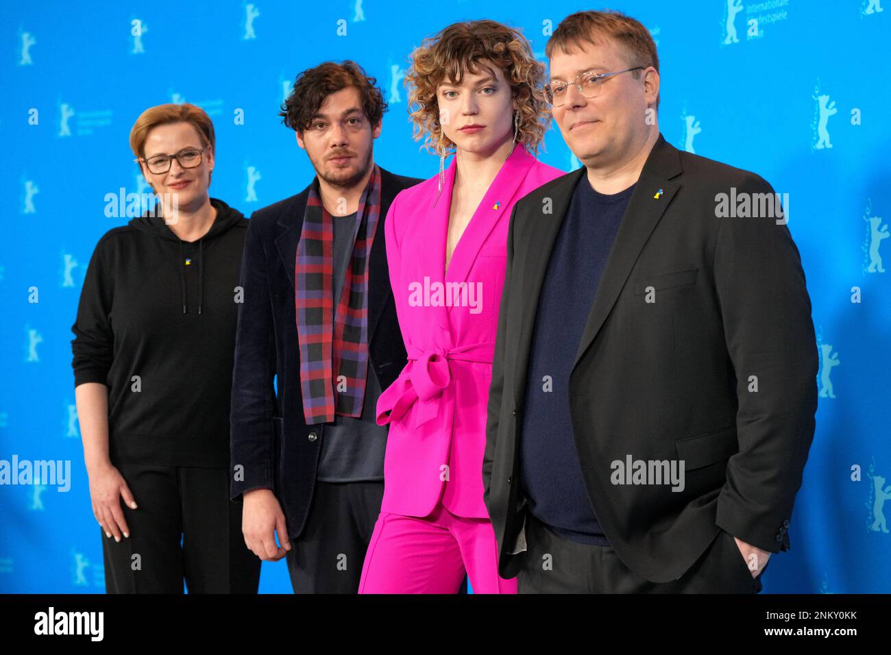 Berlin, Germany. 24th Feb, 2023. Timocin Ziegler (l-r), actor, Thea ...