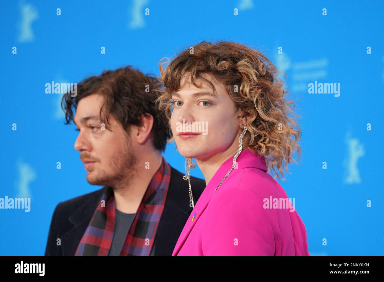 Berlin, Germany. 24th Feb, 2023. Timocin Ziegler (l), actor, and Thea ...