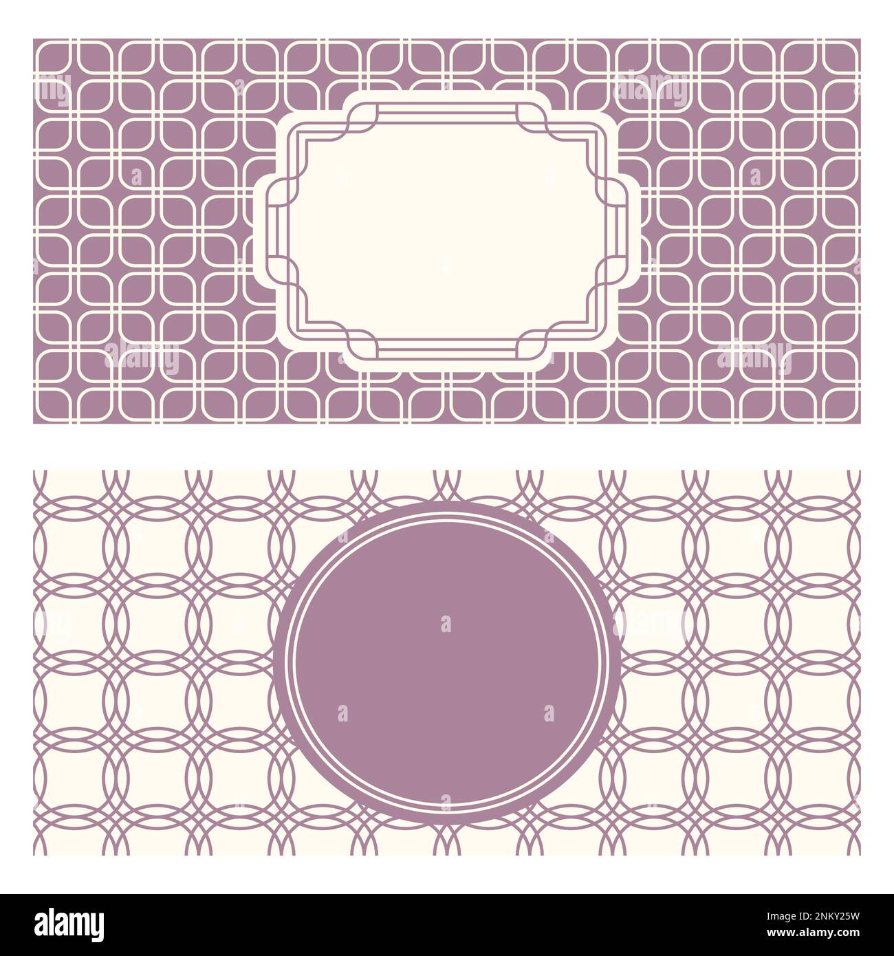 Two banner templates, patterned abstract geometric background and ...