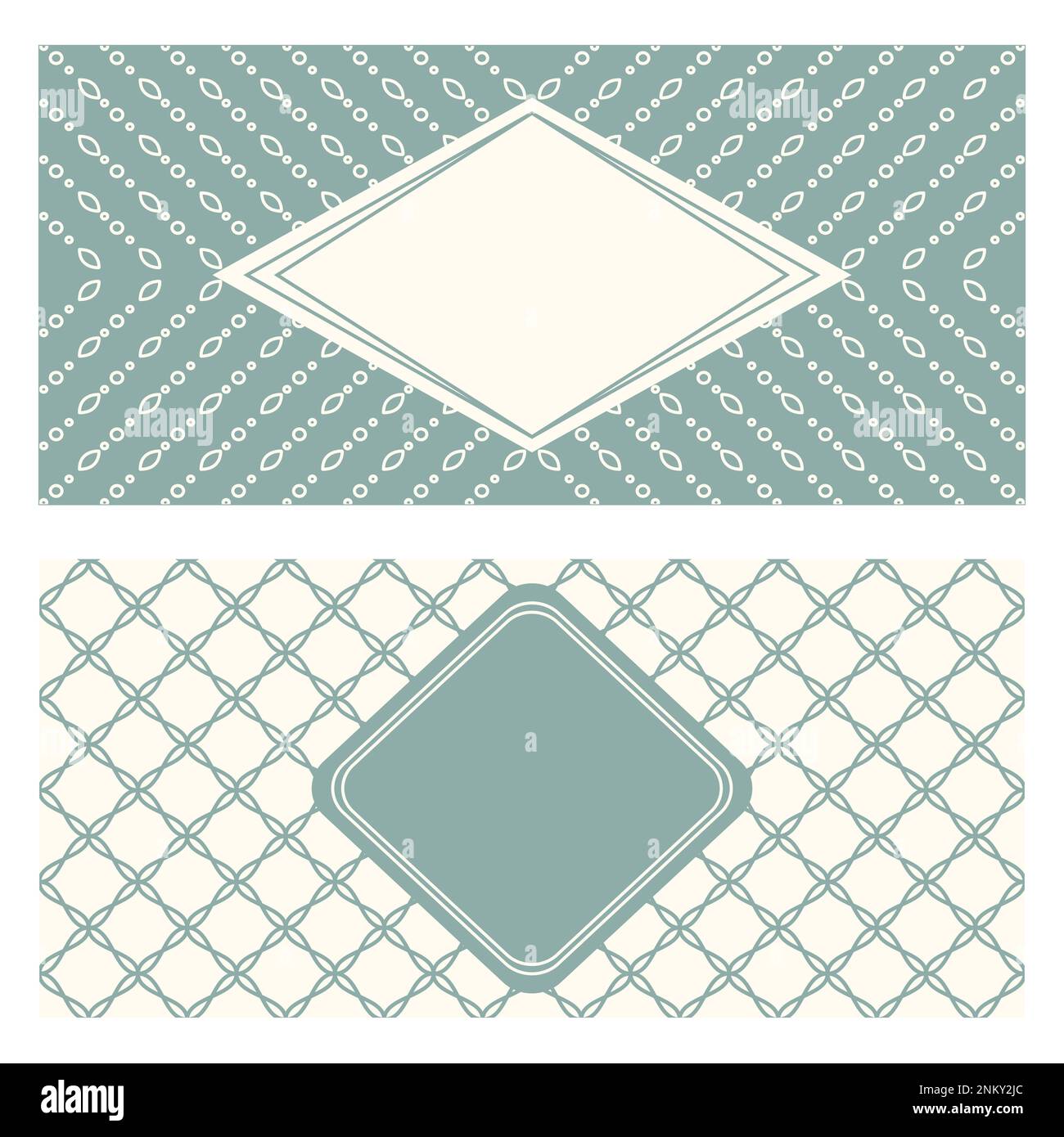 Two banner templates, patterned abstract geometric background and ...