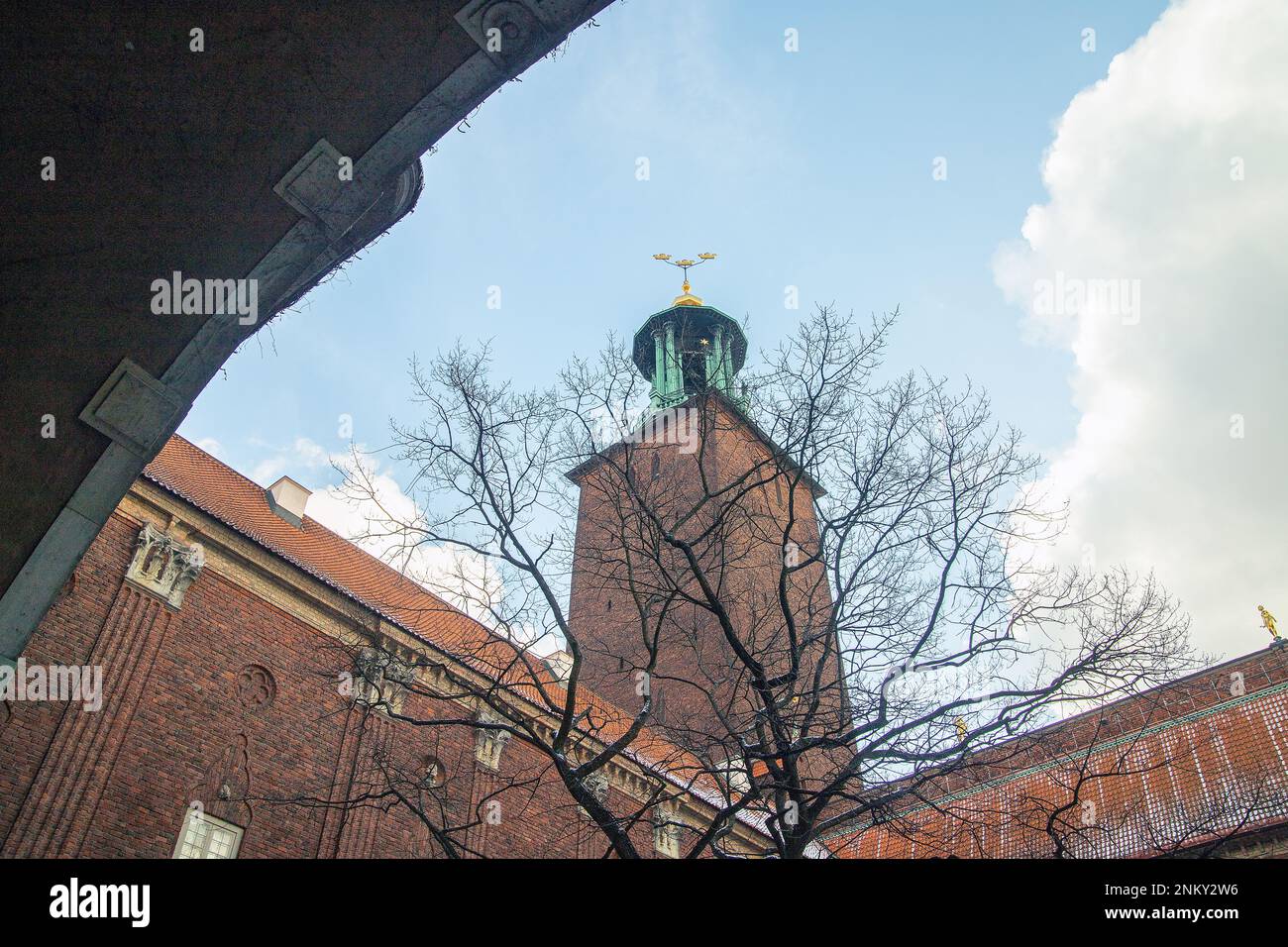 Courtyard of a city town hall in Stockholm, Sweden Stock Photo - Alamy