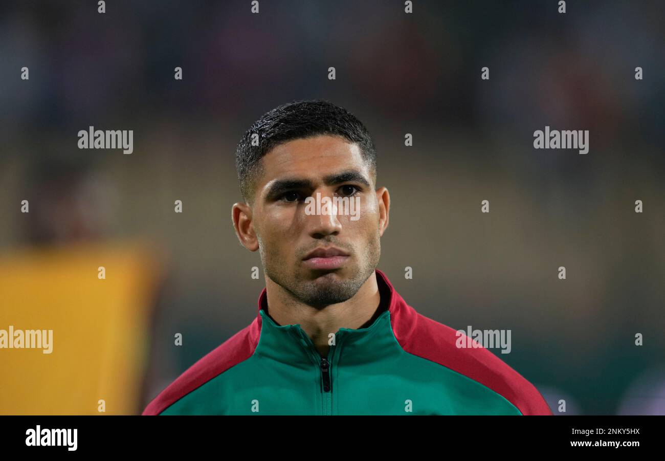 Yaound©, Cameroon, January, 25, 2022: Achraf Hakimi of Morocco during ...