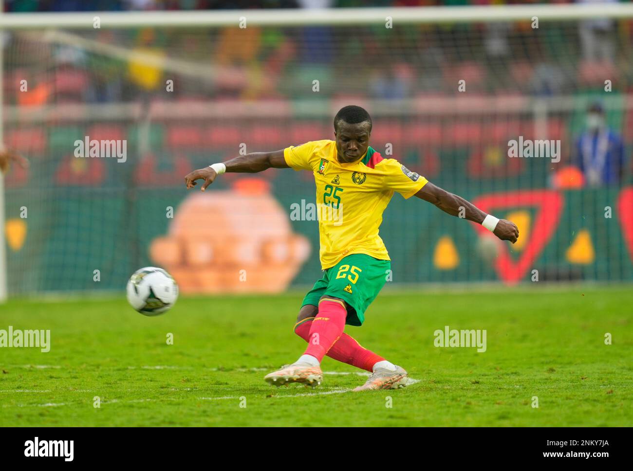 Yaound©, Cameroon, January, 17, 2022: Nouhou Tolo of Cameroon during Cameroun versus Cap Verde ...