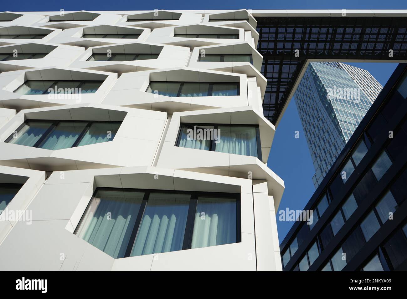 Image of two high-rise office buildings situated side by side Stock ...