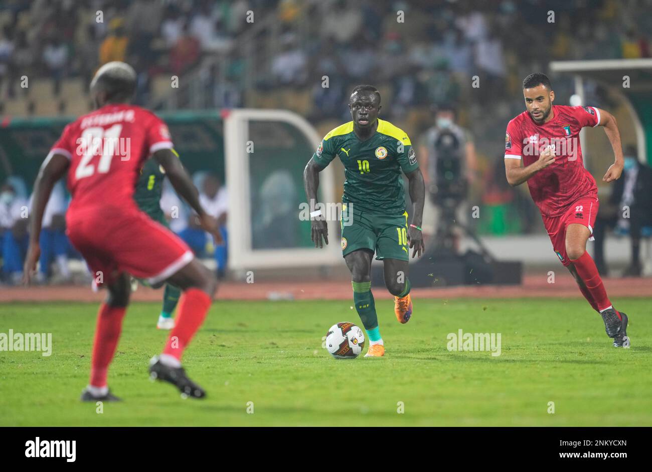 Yaounde, Cameroon, January, 30, 2022: Sadio Man© of Senegal during Senegal versus Equatorial ...