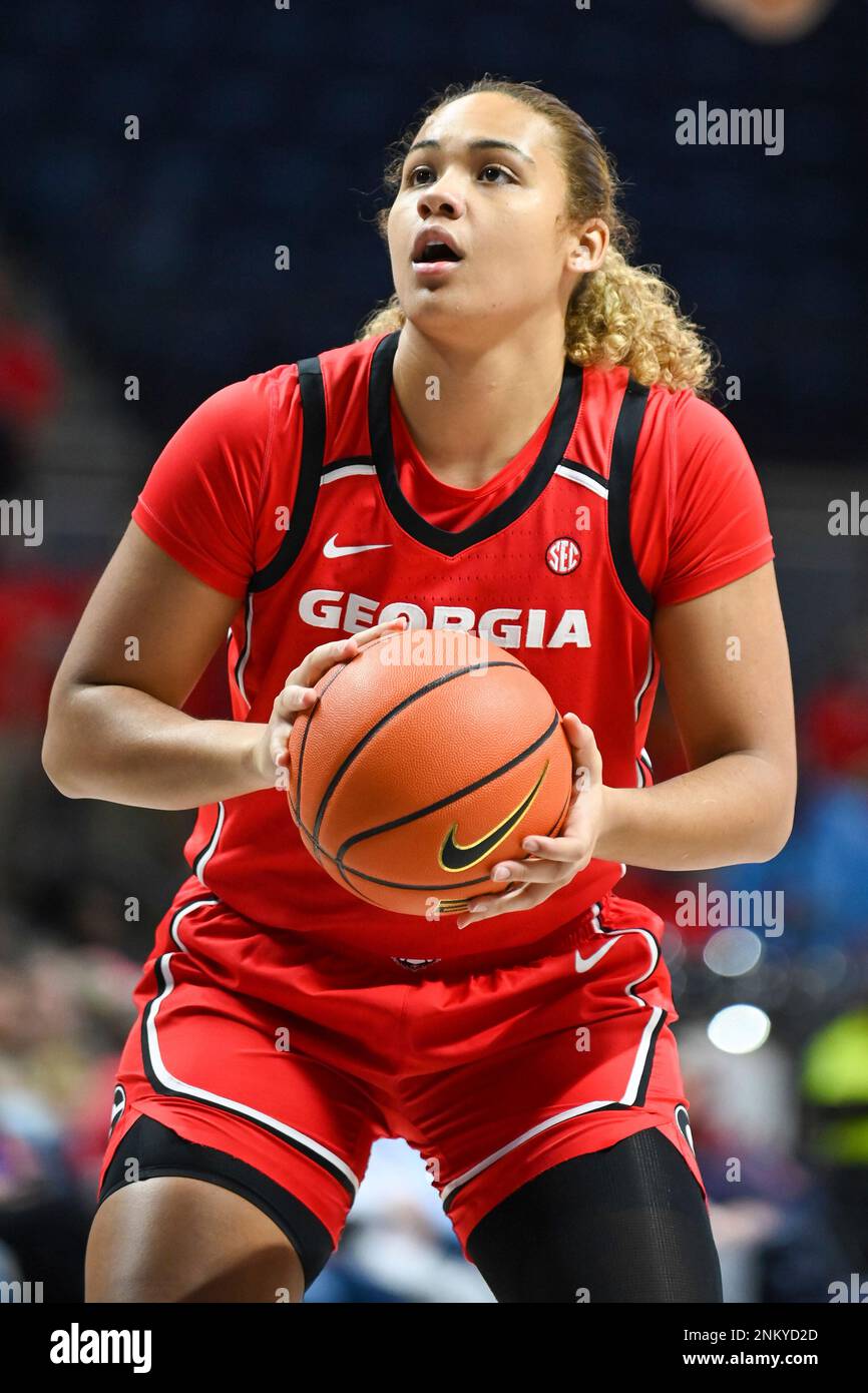 OXFORD, MS - JANUARY 30: Georgia forward Javyn Nicholson (35) takes a ...