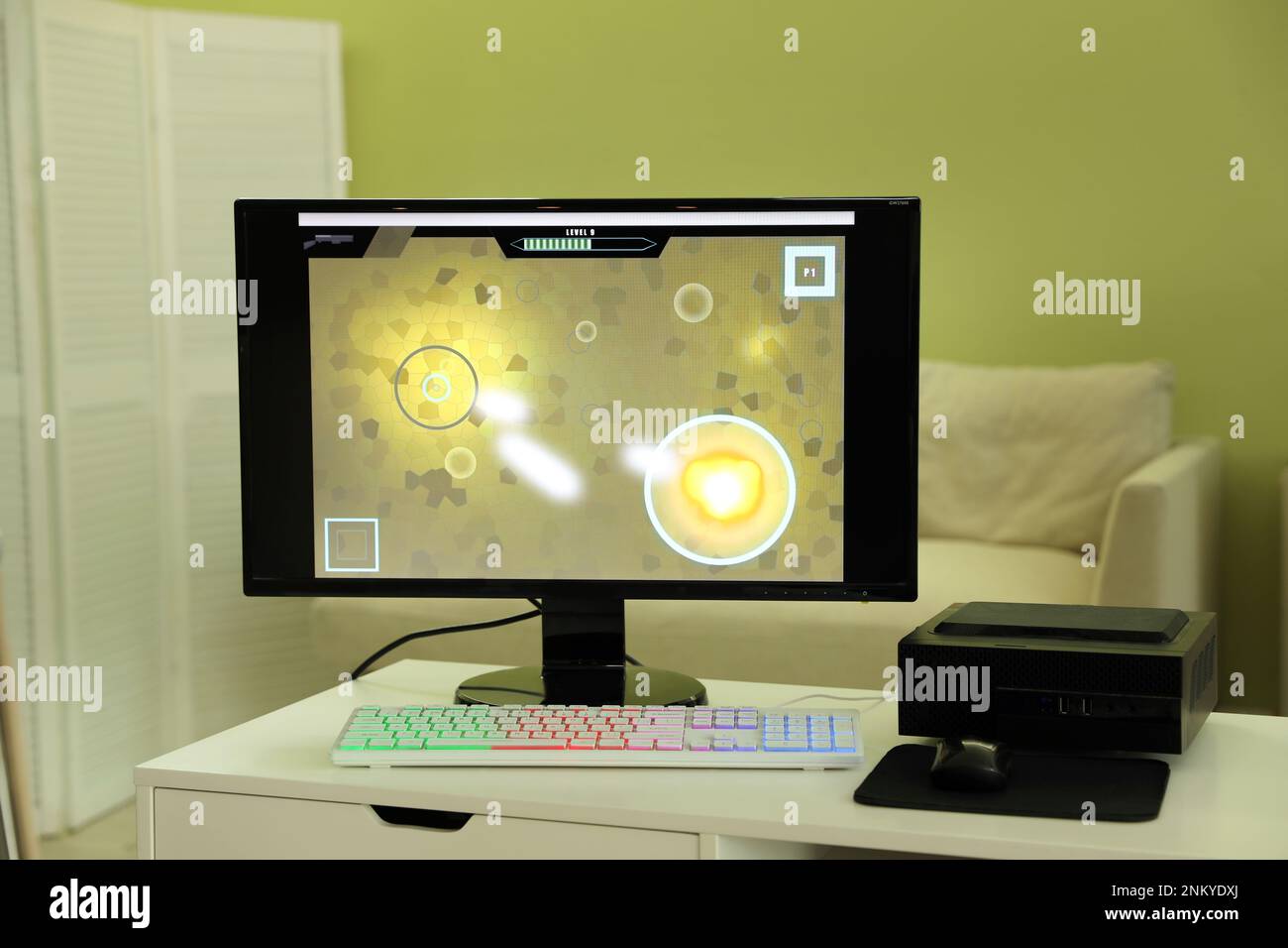 Colorful rgb keyboard typing hi-res stock photography and images - Alamy