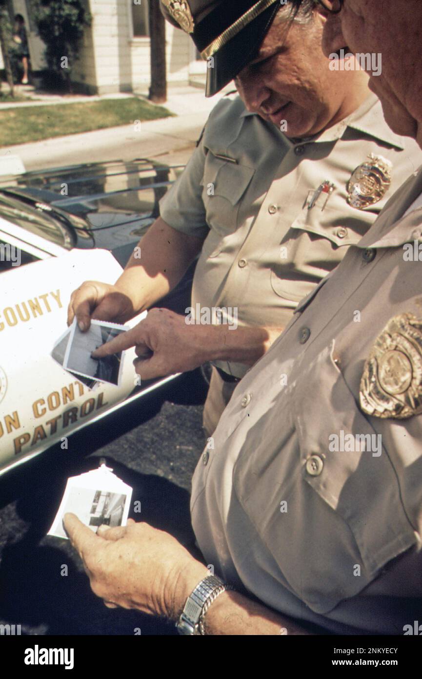 1970s United States: Air pollution control department officers ...