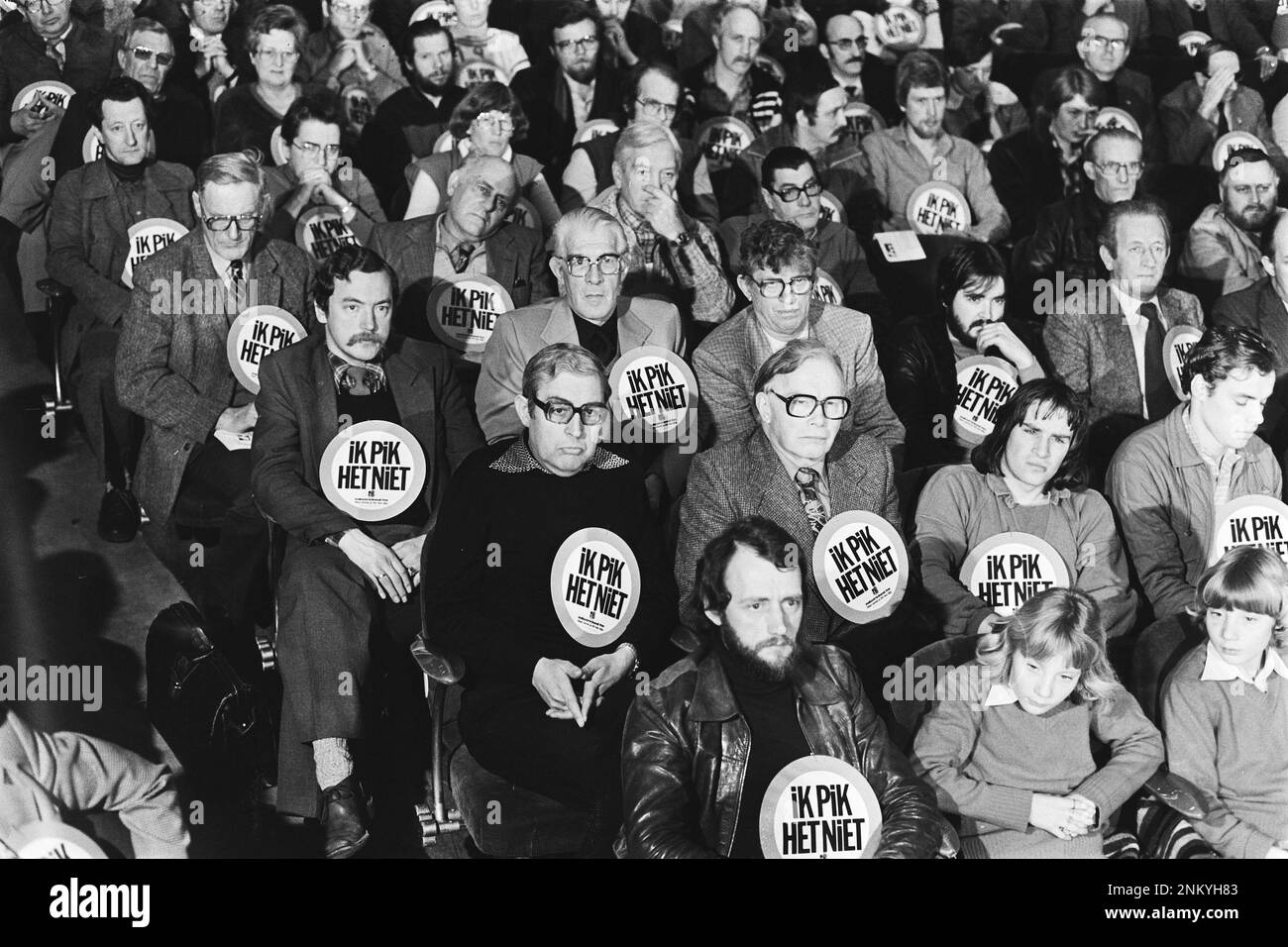 Crowd people signs netherlands Black and White Stock Photos & Images ...